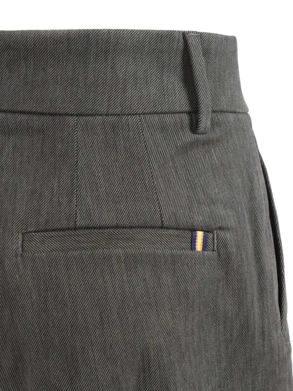 K-WAY Wide Leg Chino Trousers - Black