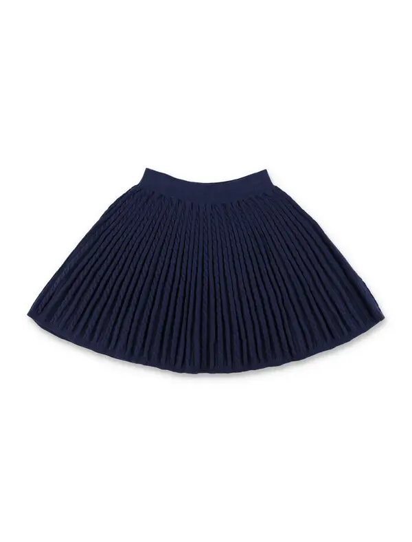 Polo Ralph Lauren Striped Knit Top And Midi Skirt Set