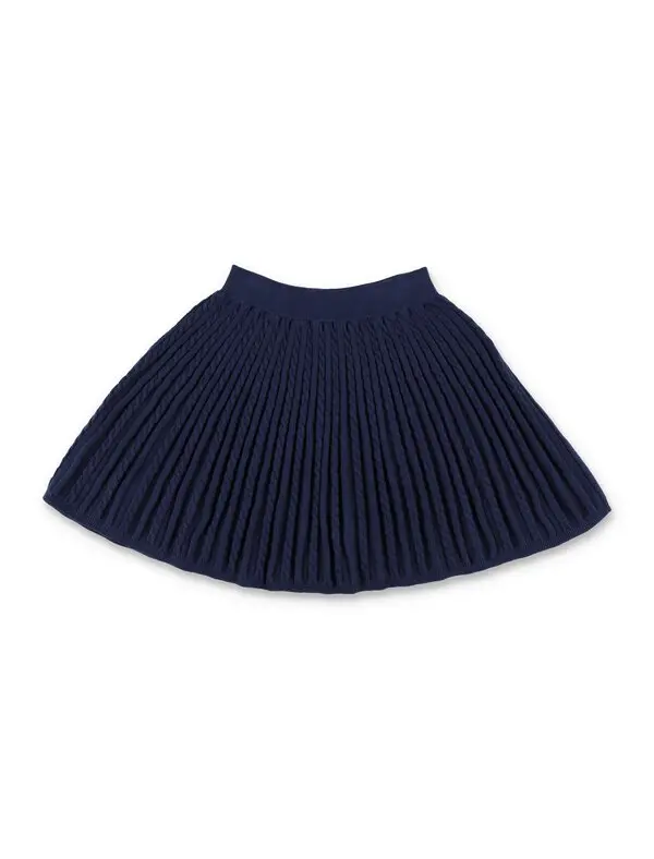 Polo Ralph Lauren Striped Knit Top And Midi Skirt Set