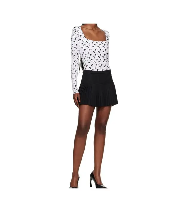 MARINE SERRE Stretch Twill Mini Skirt