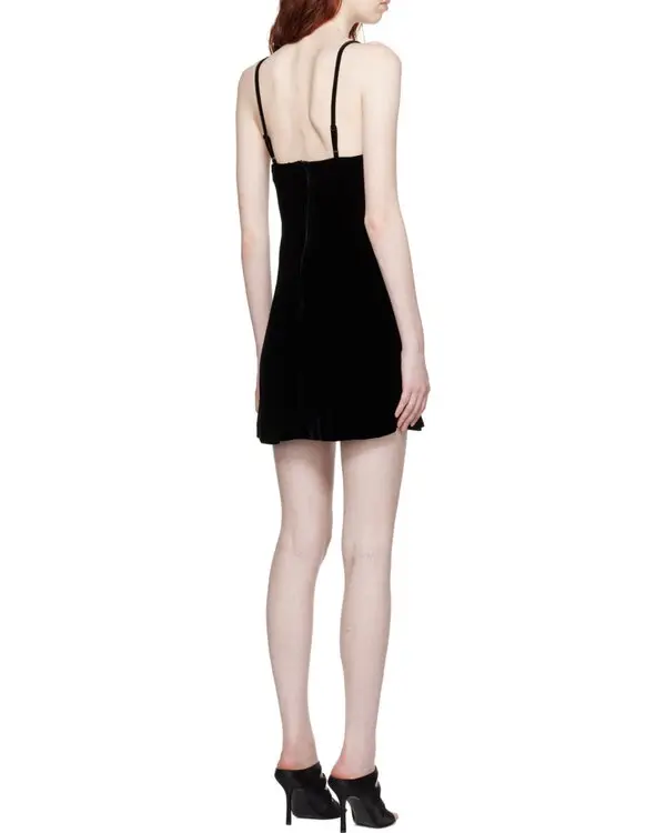 Alexander Wang Velvet Logo Charm Dress