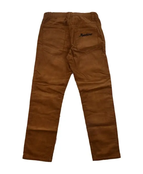 Moschino Embroidered Corduroy Straight-leg Trousers