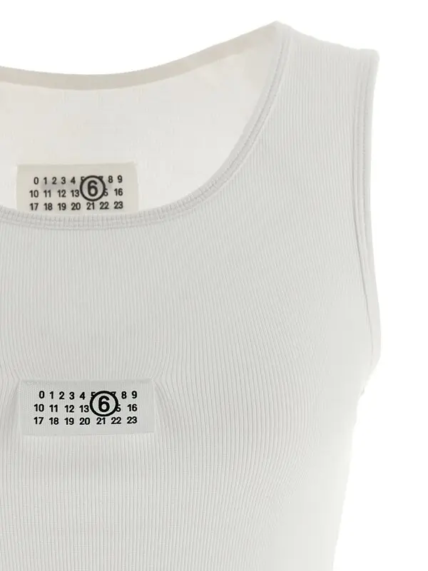 MAISON MARGIELA Sleeveless Tank Top With Numeric Signature Patch