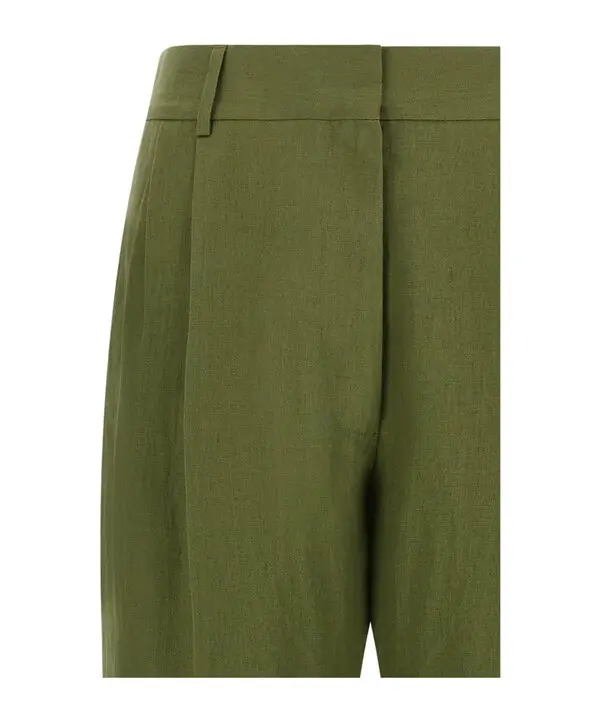 BLAZÉ MILANO Mid Day Sun Fox Pleated Trousers - Green