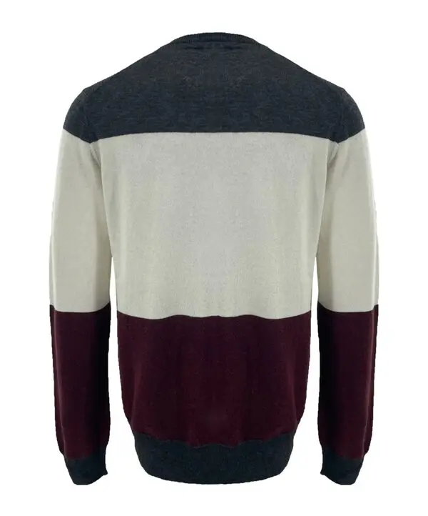 Emporio Armani Colorblock Crewneck Long Sleeve Sweater - Black