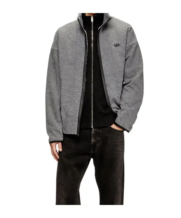 DIESEL® S-baty-new Zip-up Sweatshirt - Grey