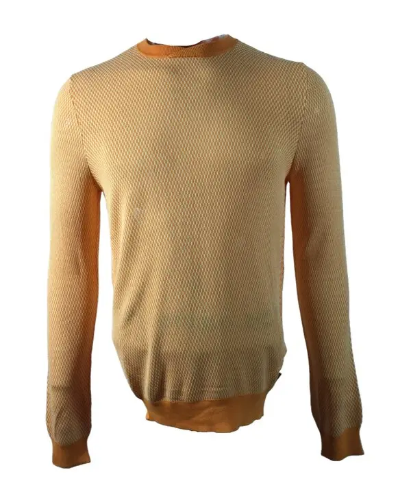 Emporio Armani Long-sleeved Sweater With Knitting Details - Brown