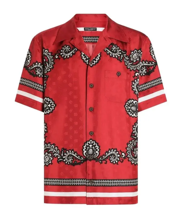 Dolce & Gabbana Dolce Gabbana Bandana Printed Short-sleeved Shirt