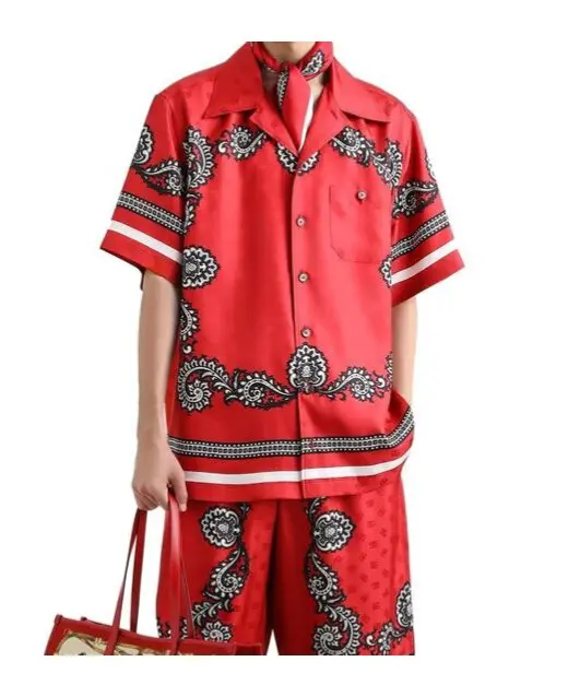 Dolce & Gabbana Dolce Gabbana Bandana Printed Short-sleeved Shirt