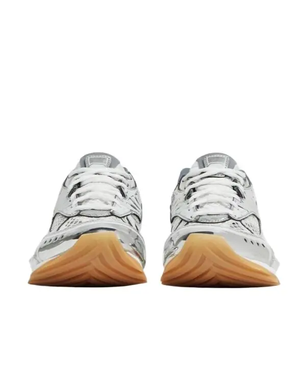 Bottega Veneta Orbit Lace-up Sneakers - Silver/white/optical White Rubber