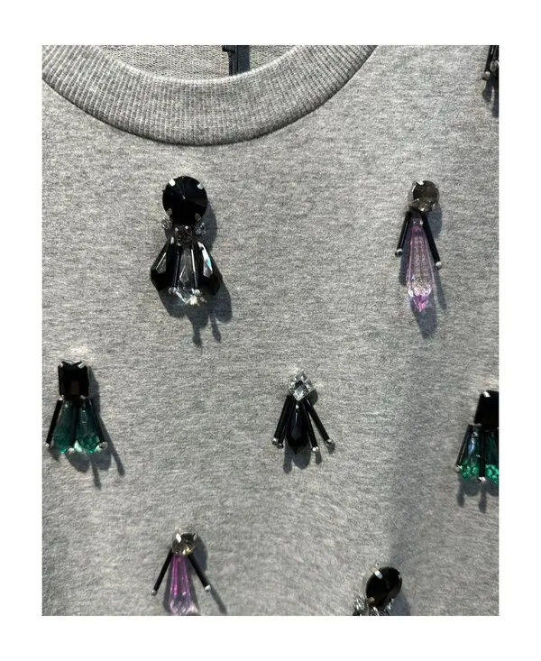 Sportmax Embellished Round-neck Long-sleeve Sweatshirt