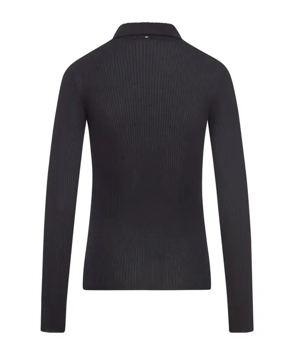 Sportmax Turtleneck Long-sleeved Jumper - Black