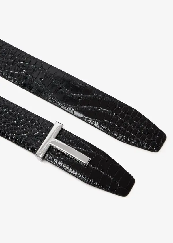 TOM FORD Embossed Leather Belt