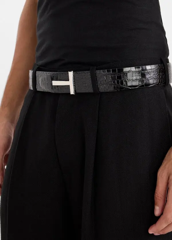 TOM FORD Embossed Leather Belt