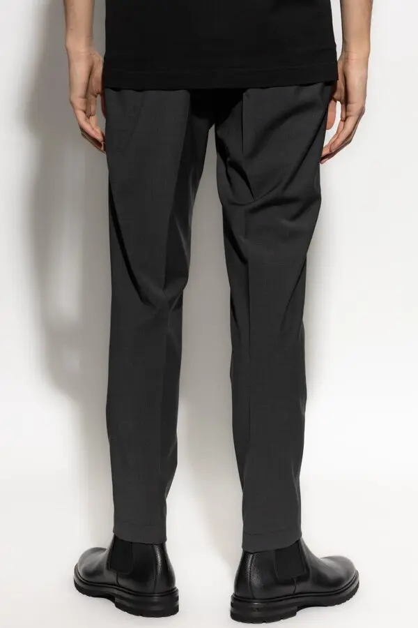 Dolce & Gabbana Logo Plaque Tapered Trousers - Black