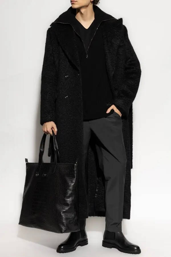 Dolce & Gabbana Logo Plaque Tapered Trousers - Black