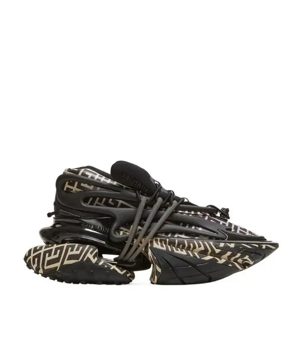 Balmain Unicorn Lace-up Sneakers - Black