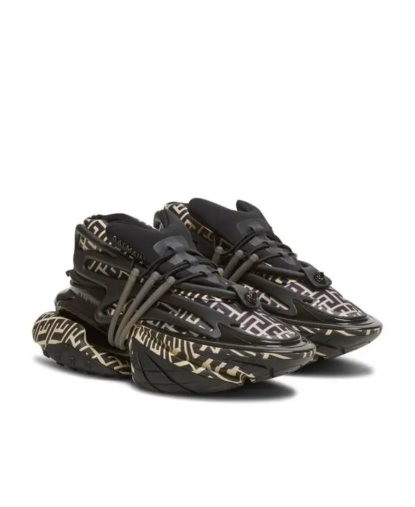 Balmain Unicorn Lace-up Sneakers - Black