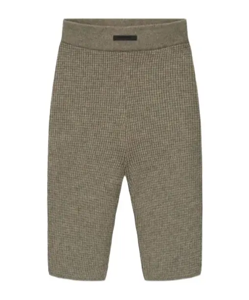 Fear Of God Logo Patch Ribbed Shorts - Green