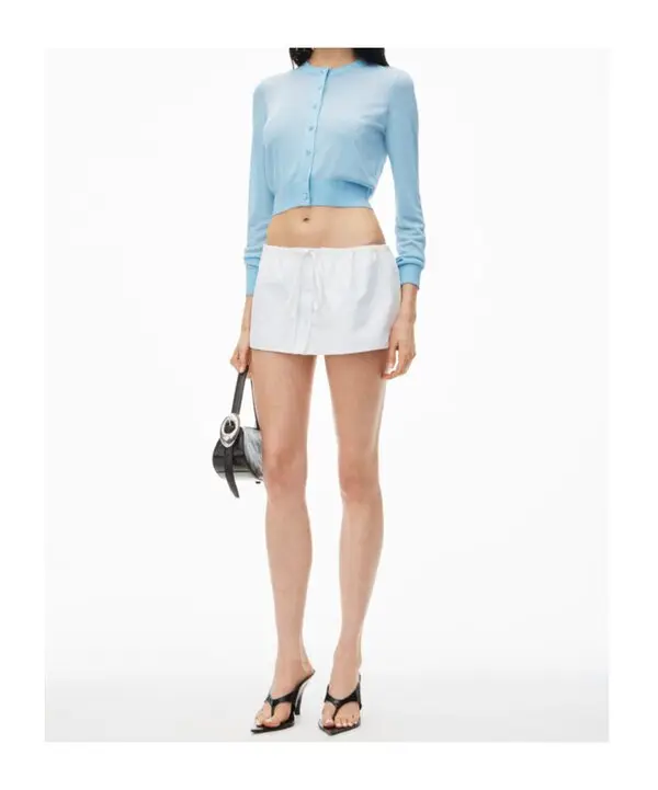 Alexander Wang Crystal Heat-set Trim Cardigan