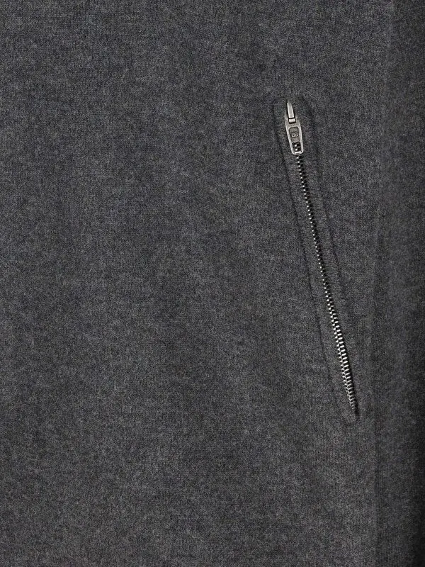 Balenciaga Half-zip Knitted Jumper With Zip Pockets - Grey