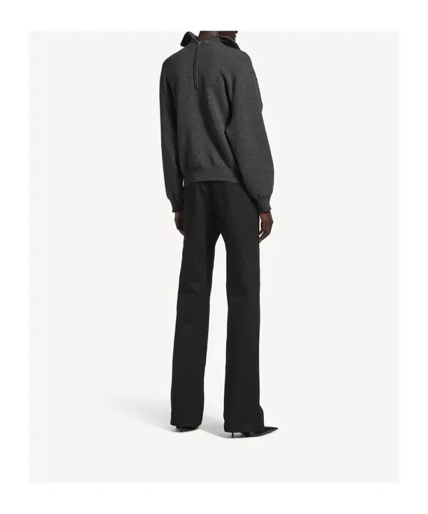 Balenciaga Half-zip Knitted Jumper With Zip Pockets - Grey