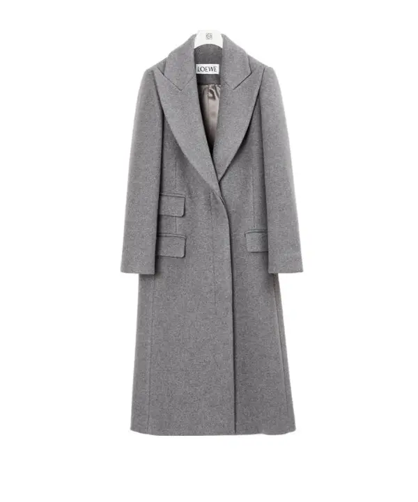 Loewe Single-breasted Long Coat - Grey