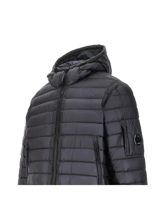 C.P. COMPANY Hooded Down Jacket - Black