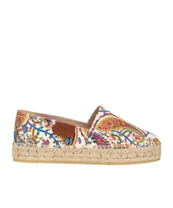 Etro Logo Patch Slip-on Espadrilles - Nude