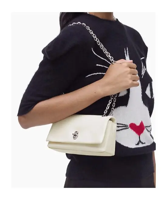 Marc Jacobs Dual Logo Embossed Chain Wallet