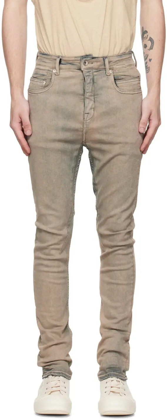 Rick Owens Slim-cut Cotton Jeans
