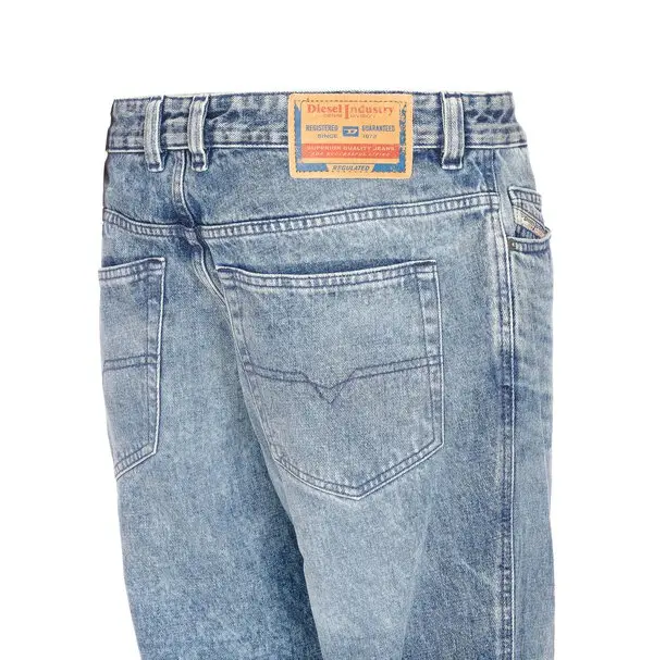 DIESEL® Logo Patch Acid Wash Jeans