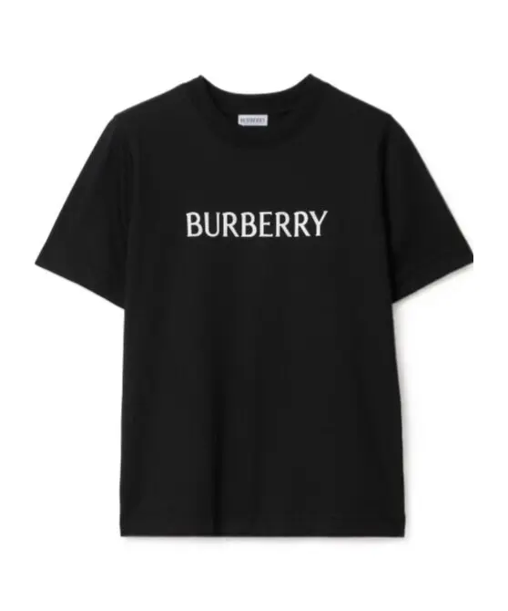 Burberry Logo Printed Crewneck T-shirt - Black