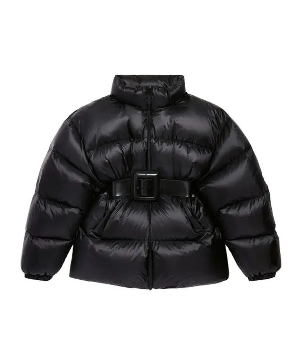 Balenciaga Hourglass Belted Short Puffer Jacket