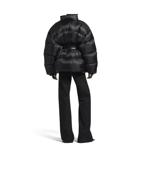 Balenciaga Hourglass Belted Short Puffer Jacket
