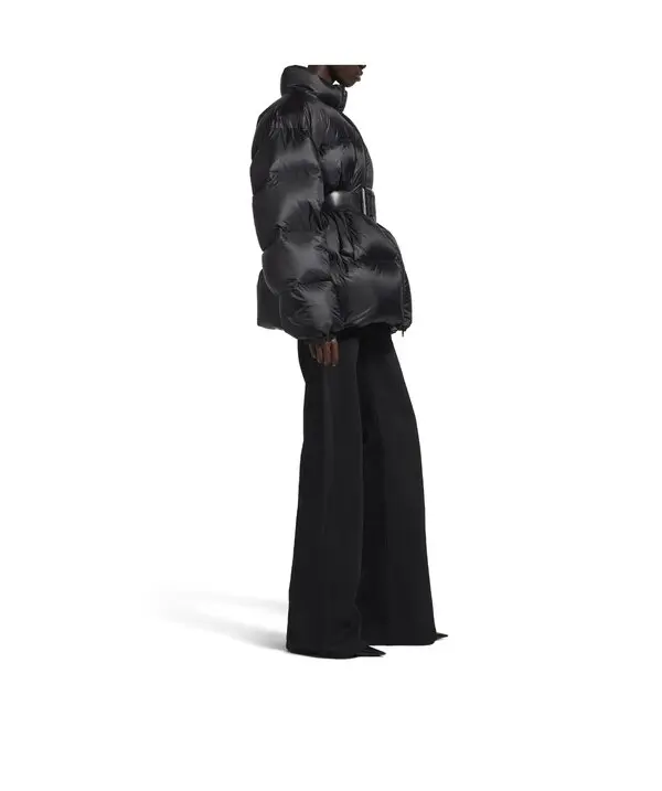 Balenciaga Hourglass Belted Short Puffer Jacket