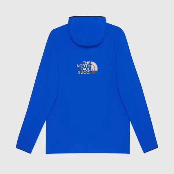 Gucci The North Face X Logo Fleece Hoodie - Blue