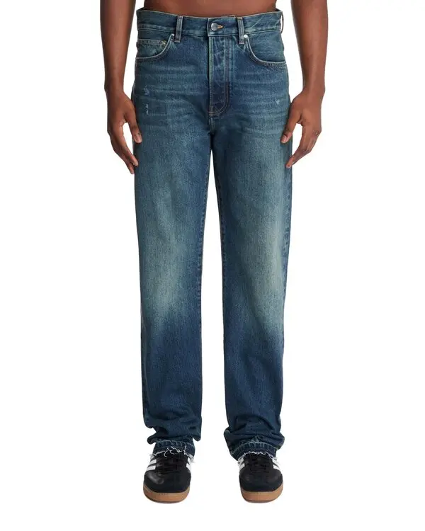 Amiri High Waist Straight Leg Jeans - Dark Indigo