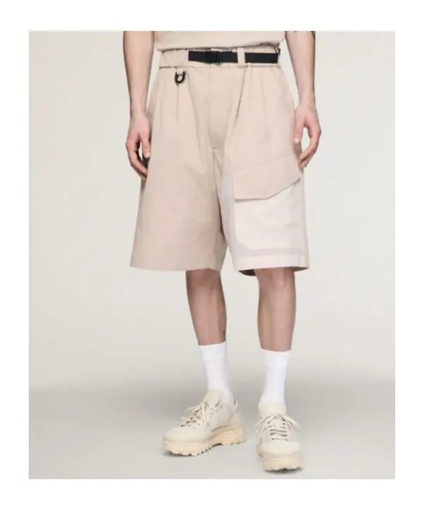 Y3 Belted Wide-leg Shorts
