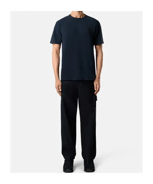 Stone Island Logo Patch Short-sleeved T-shirt - Blue