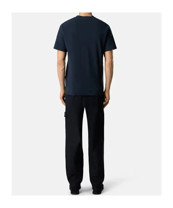 Stone Island Logo Patch Short-sleeved T-shirt - Blue