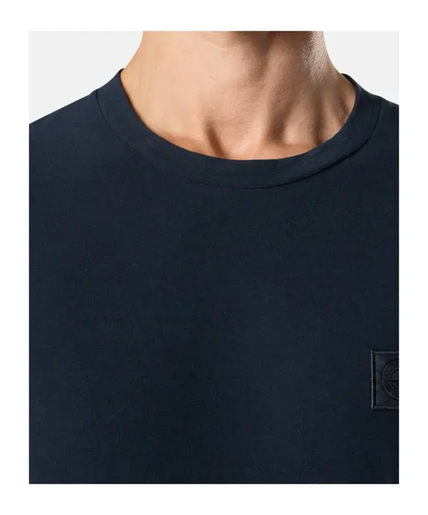 Stone Island Logo Patch Short-sleeved T-shirt - Blue