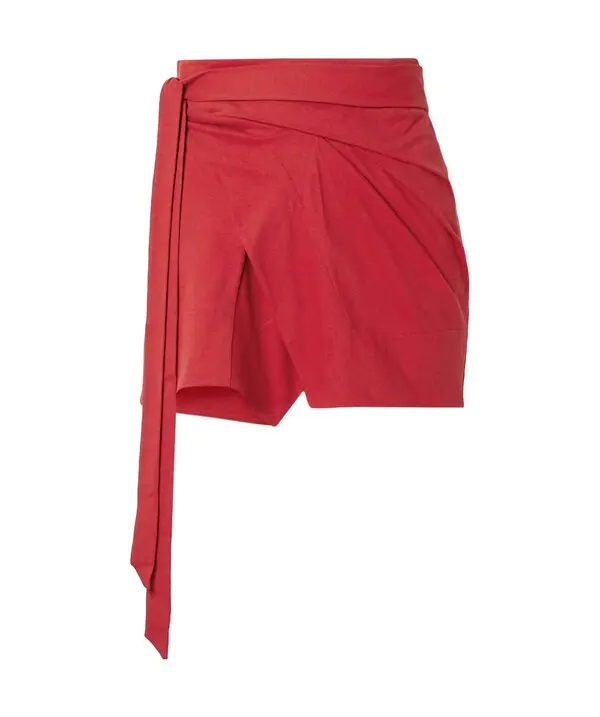 Isabel Marant Étoile Pleated Asymmetrical Skirt - Red
