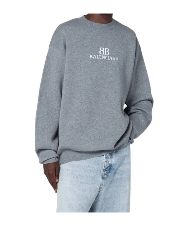 Balenciaga Bb Knitted Oversized Sweater