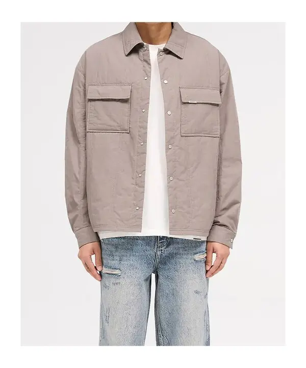 REPRESENT Quilted Overshirt - Gray