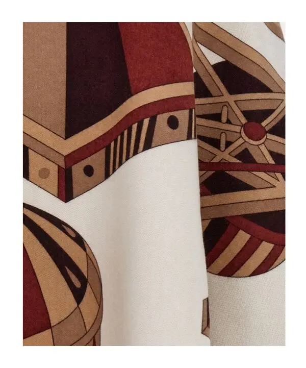 FERRAGAMO Nadir Print Reversible Cape - Bordeaux/camel