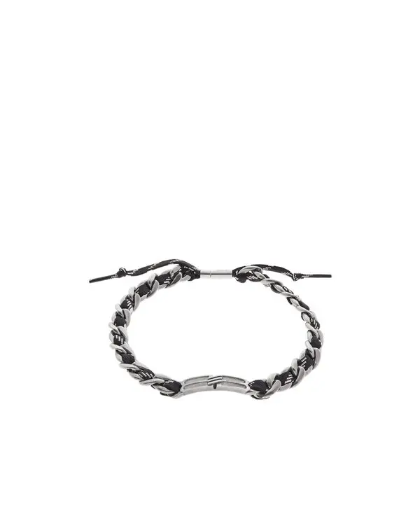 Balenciaga Bb Logo Choker Necklace - Black/white