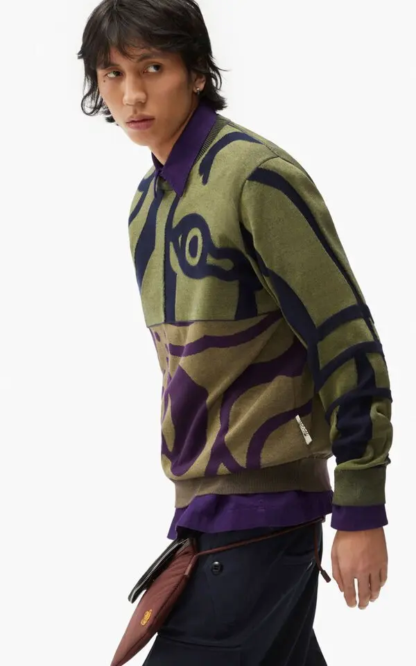Kenzo Tiger Intarsia-knit Jumper - Green