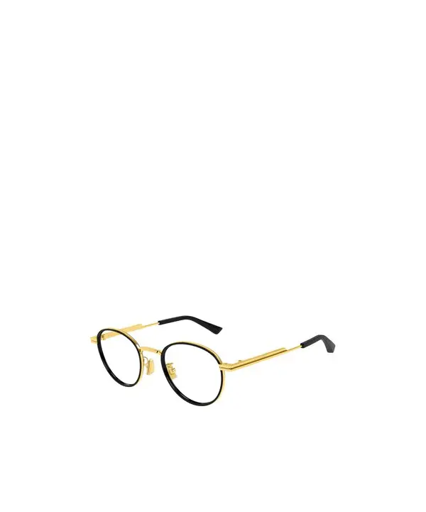 Bottega Veneta Round Metal Eyeglasses - Black