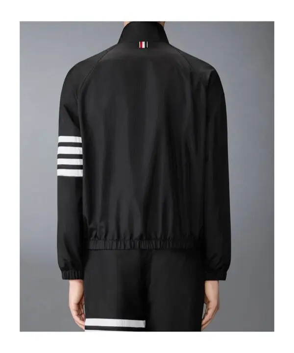 Thom Browne 4-bar Stripe Zipped Jacket - Black